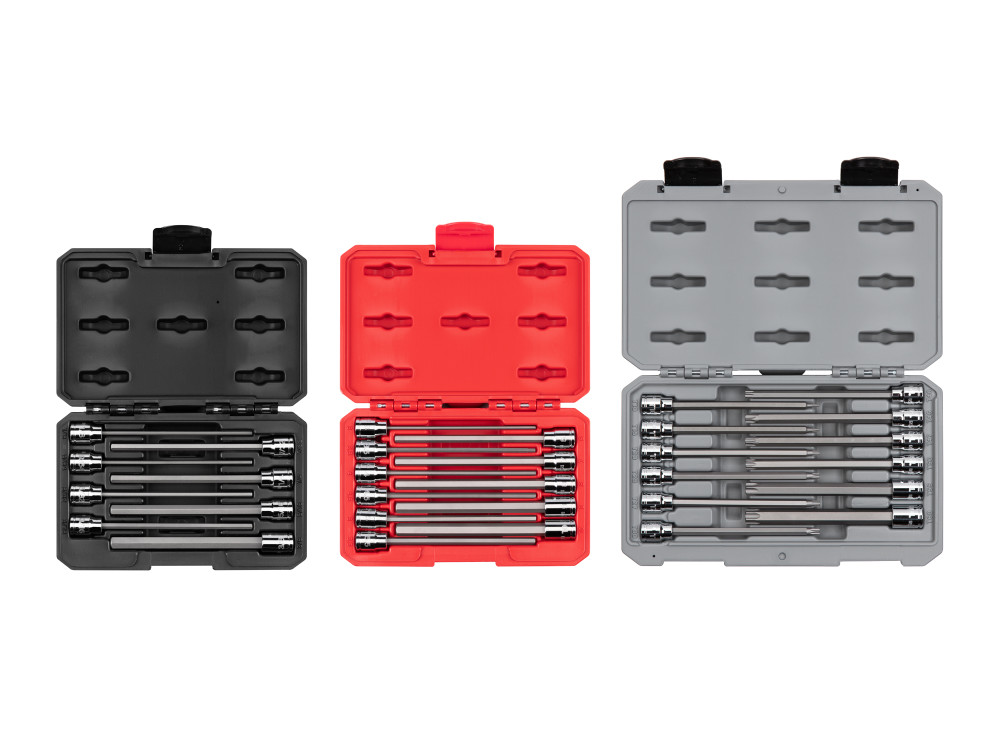 Tekton 3/8 Inch Long Hex and Torx Bit Socket Set with Cases, 31 Piece ...