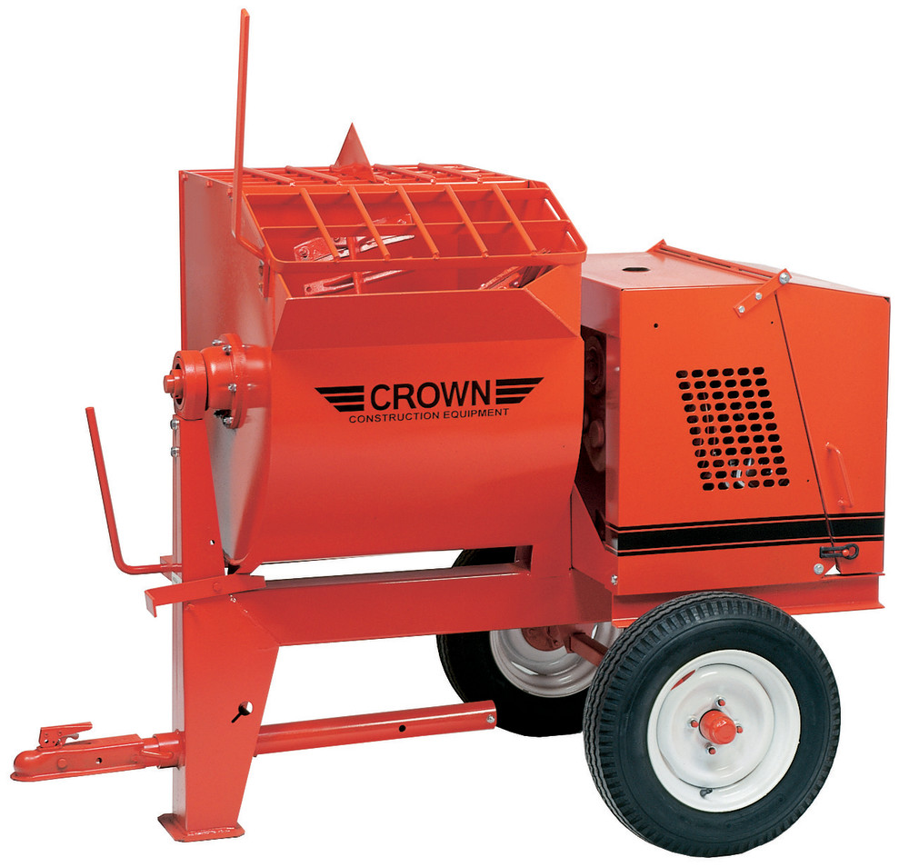 Crown Construction Equipment 8S-GH8 8 Cu. Ft. Mortar Mixer Towable with Pintle Hitch 609917P ...