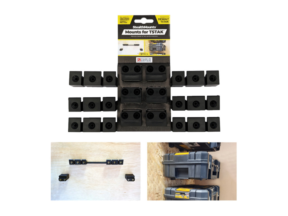 Stealthmounts T-STAK Mounts for Dewalt T-Stak 3pk Black OM-STAK-3 ...