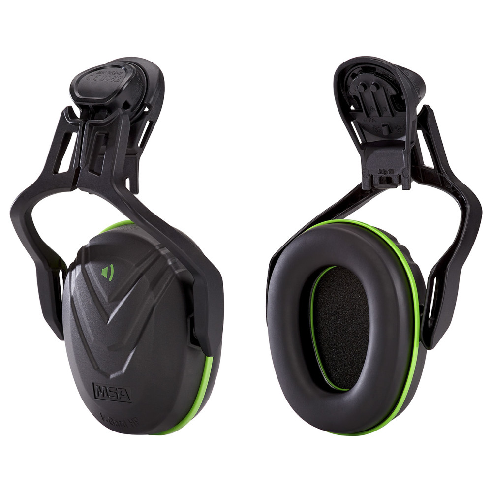 MSA Safety Works V-Gard Helmet Mounted Low Level Hearing Protection, 1 ...