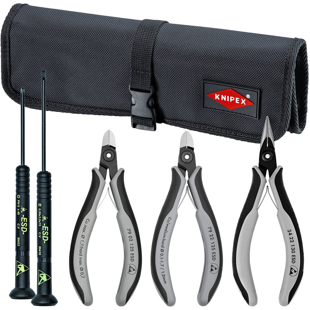 Knipex ESD Electronic Tool Set with Screwdrivers 5pc 9K 00 80 11 US ...
