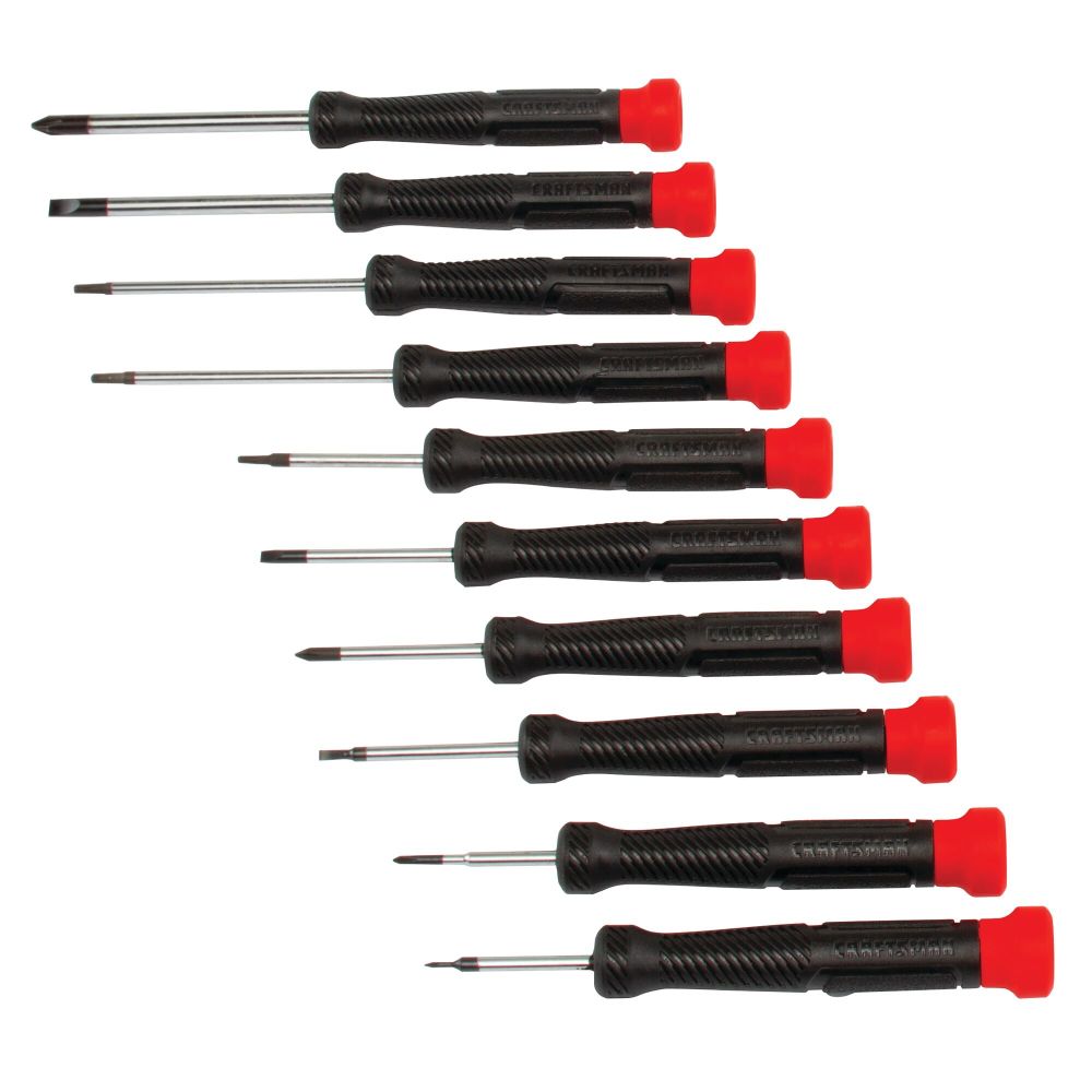 CRAFTSMAN Precision Bi-Material Screwdriver Set, 10 Piece CMHT65070 ...
