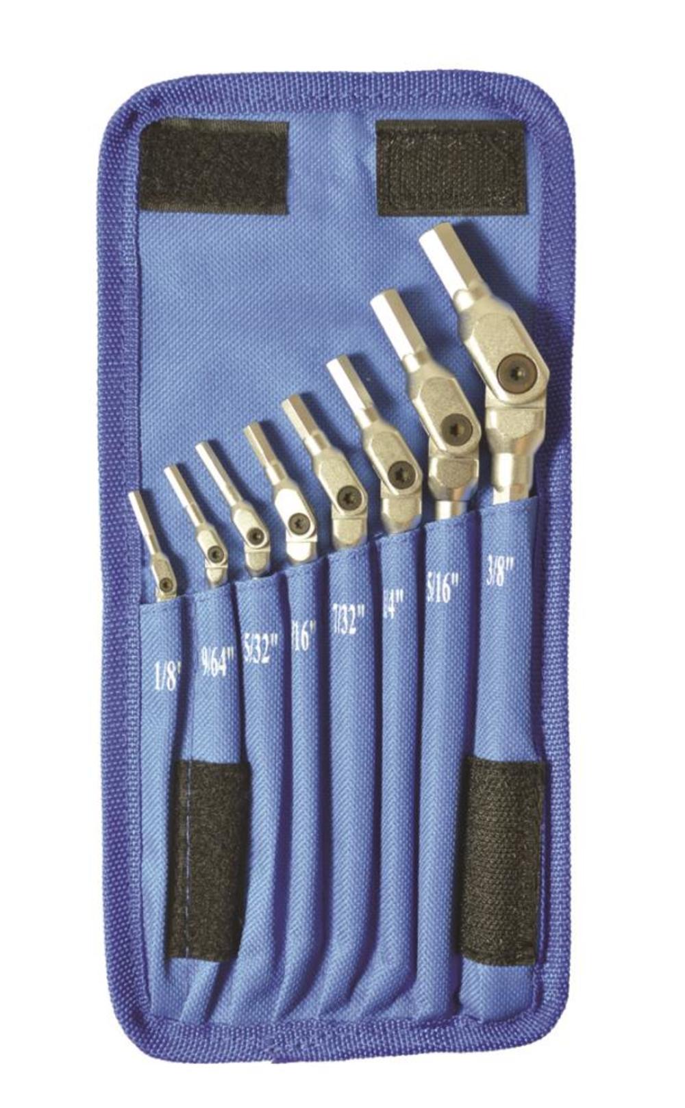 Bondhus 8 piece Chrome Hex Pro Wrench Set - Sizes: 1/8-3/8in 00017 ...