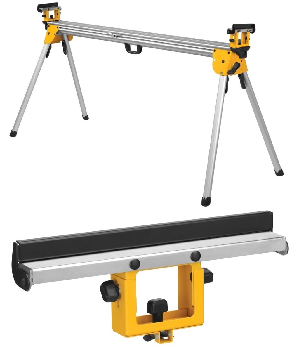 DEWALT Miter Saw Stand & Wide Miter Saw Stand Material Support Bundle ...