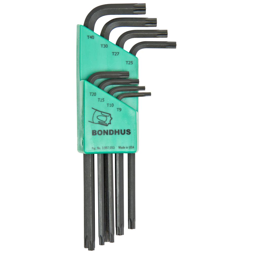 Bondhus Set 8 Tamper Resistant L-Wrenches 32434 - Acme Tools