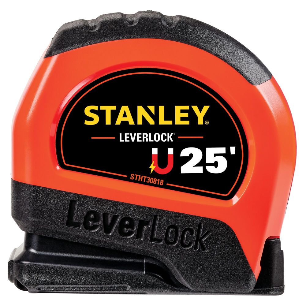 Stanley 25ft High Visibility Magnetic LEVERLOCK Tape Measure STHT30818S ...