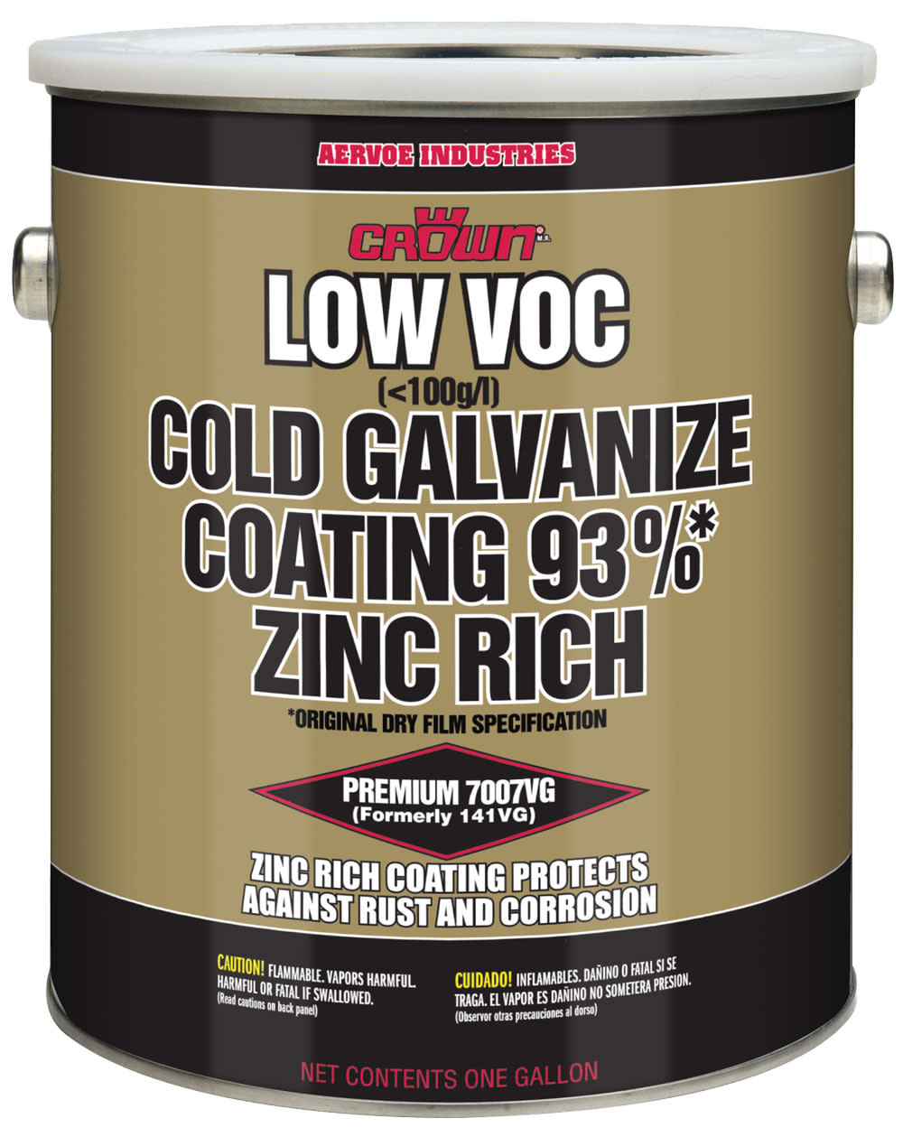 Crown Cold Galvanizing Coating 93% Zinc Rich VOC Content 1 Gallon ...