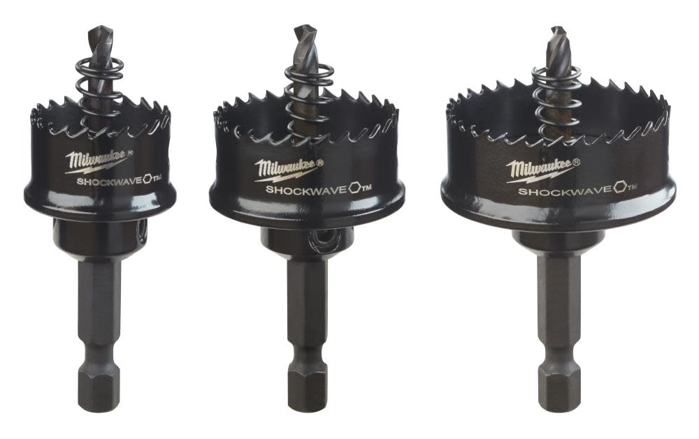 Milwaukee SHOCKWAVE Impact Hole Saw 3-Piece Set 49-22-4800 - Acme Tools