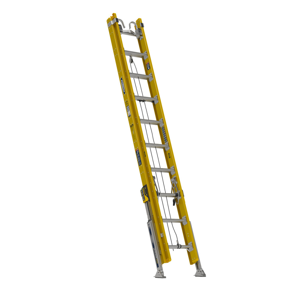 Werner 20 Ft. Type IAA Fiberglass D-Rung Extension Ladder with Cable ...