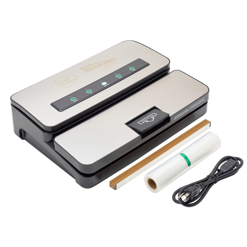 LEM MaxVac 250 13.39 Inch Bar Length ABS Plastic Vacuum Sealer 1393 ...