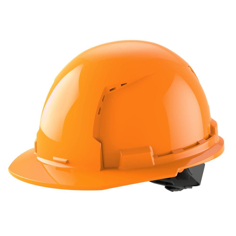 Milwaukee Orange Front Brim Vented Hard Hat with 4pt Ratcheting ...