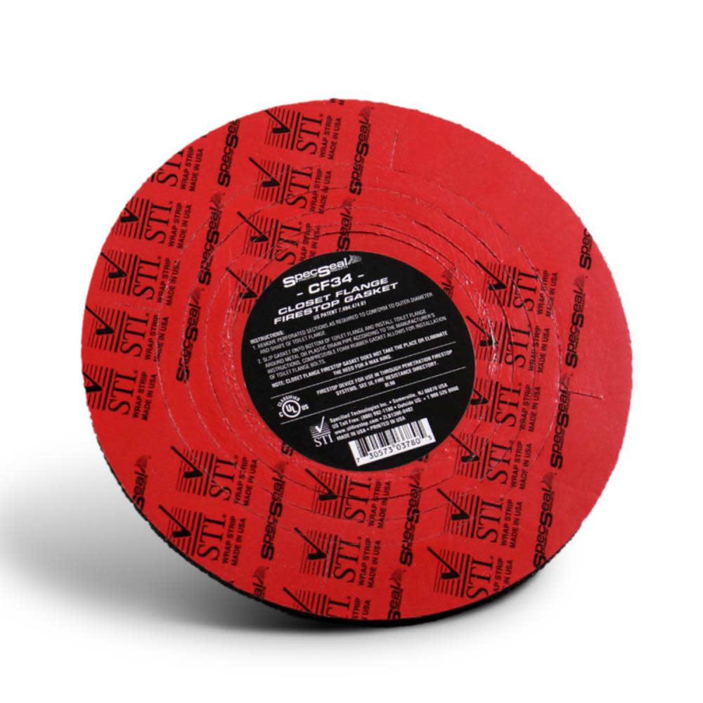 Specified Technologies Inc SpecSeal - Closet Flange Firestop Gasket 3in ...