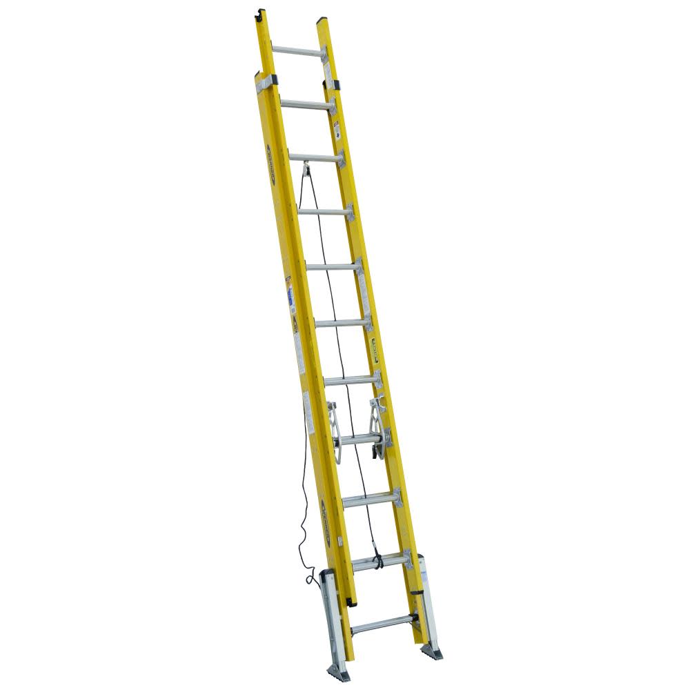 Werner 20 Ft. Type IAA Fiberglass Leveling Extension Ladder D7120-2LV ...
