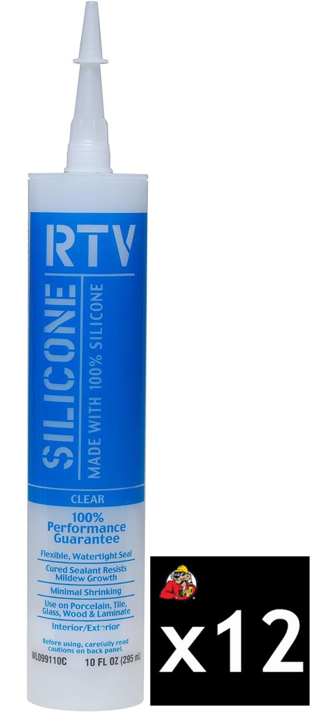 Krylon White Lightning 10 Oz Clear All Purpose Contractor RTV Sealant ...