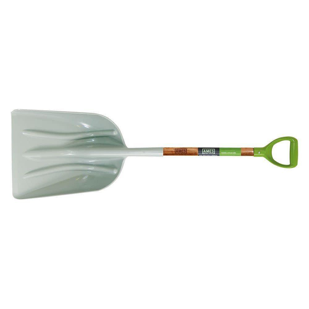 Ames 27.5 Inch D-Grip Poly Scoop Shovel with Hardwood Handle 2682700 ...