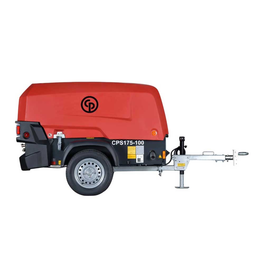 Chicago Pneumatic CPS 175-100 Rotary Screw Towable Air Compressor with ...
