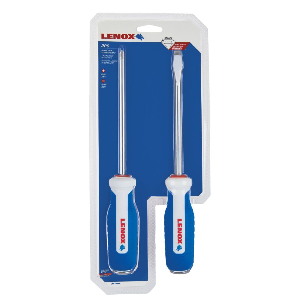 Lenox Demolition Screw Driver Set 2pc LXHT60905 - Acme Tools
