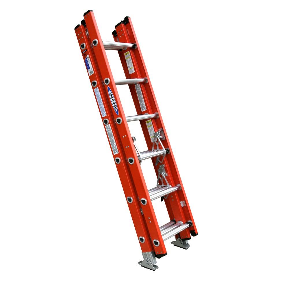 Werner 16 Ft. Type IA Fiberglass Compact Extension Ladder D6216-3 ...