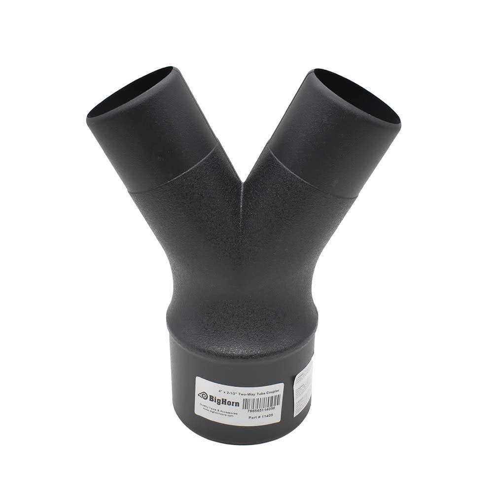 Big Horn 4 x 2-1/2 Inch Black Plastic Two-Way Tube Coupler Adapter ...