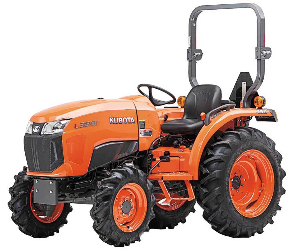 Kubota 33HP 4WD Utility Tractor with ROPS and 3-Point L3301 - Acme Tools