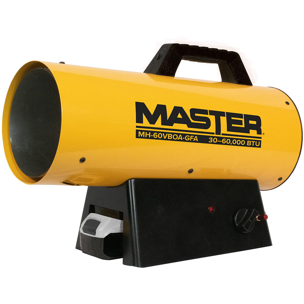 Master Forced Air Heater Liquid Propane Battery Operated 60000 BTU ...