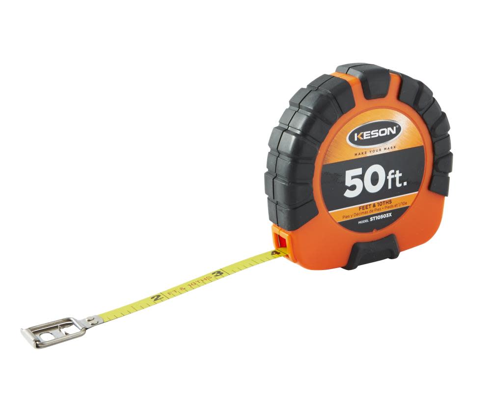 Keson 50' Closed Reel Steel Long Tape Measure ST18503X - Acme Tools