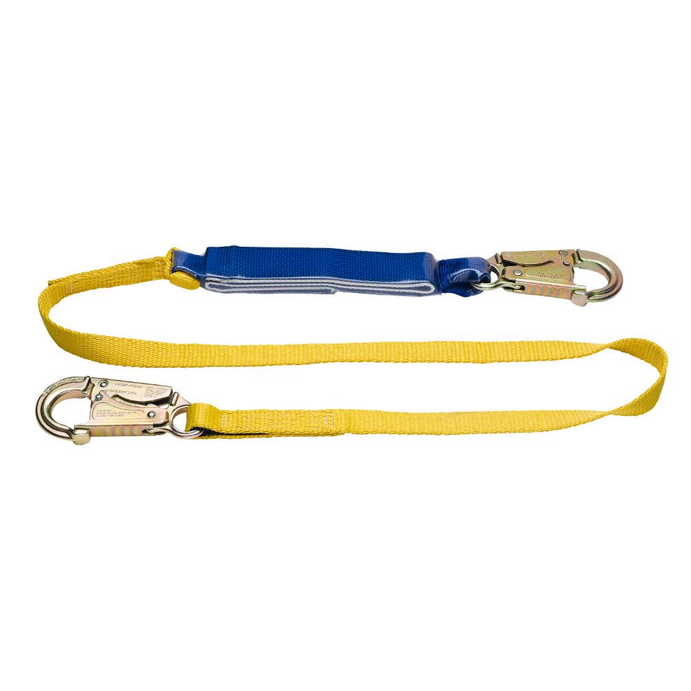 Werner 6ft DeCoil Lanyard (DCELL Shock Pack 1in Web Snap Hook) Fall ...