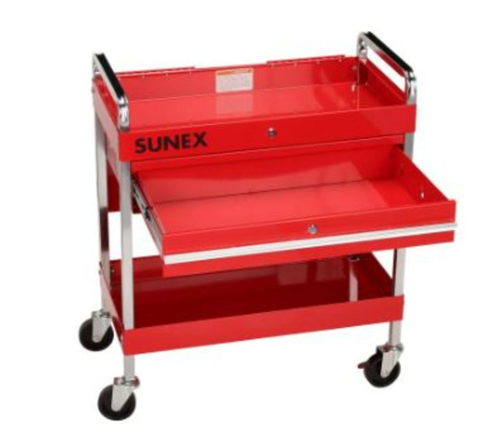 Sunex Service Cart with Locking Top and Locking Drawer 8013A - Acme Tools