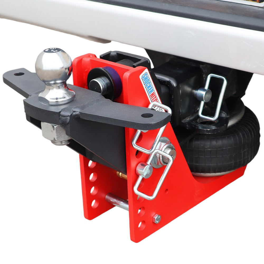 Shocker Hitch HD 20K 2.5 Inch Air Receiver Hitch & Raised Sway Bar Tab ...