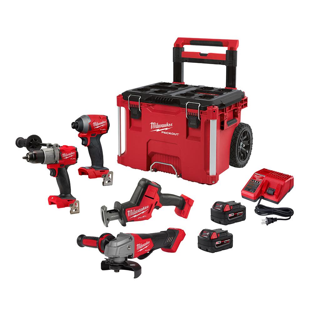 Milwaukee M18 FUEL Rolling PACKOUT 4 Tool Combo Kit 2998-24PO - Acme Tools
