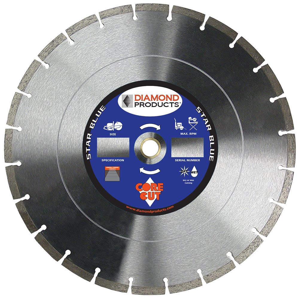 Diamond Products 16 In. x .125 In. x UNV Star Blue High Speed Blade ...