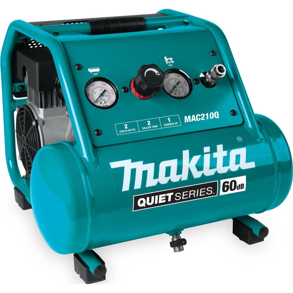 Makita Quiet Series Air Compressor 1 HP 2 Gallon Oil Free Electric ...