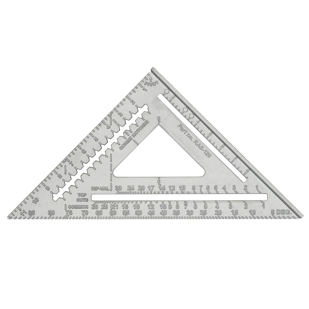 Johnson Level 12 Inch Johnny Square Aluminum Rafter Square RAS-120 ...