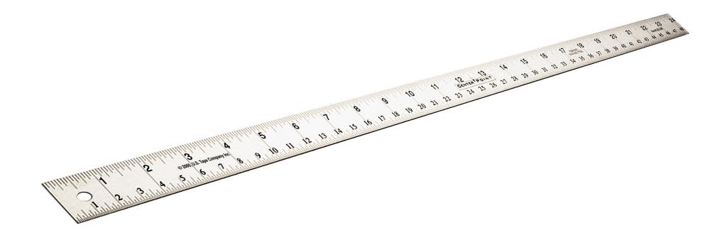 US Tape 24 In. stainless steel ruler with patented CenterPoint scale ...