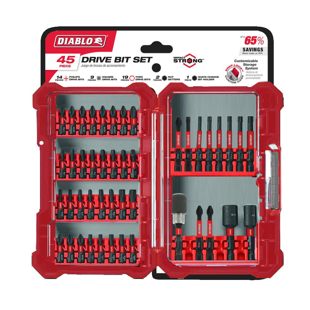 Diablo Tools Screwdriving Bit Set 45pc DSC-S45 - Acme Tools