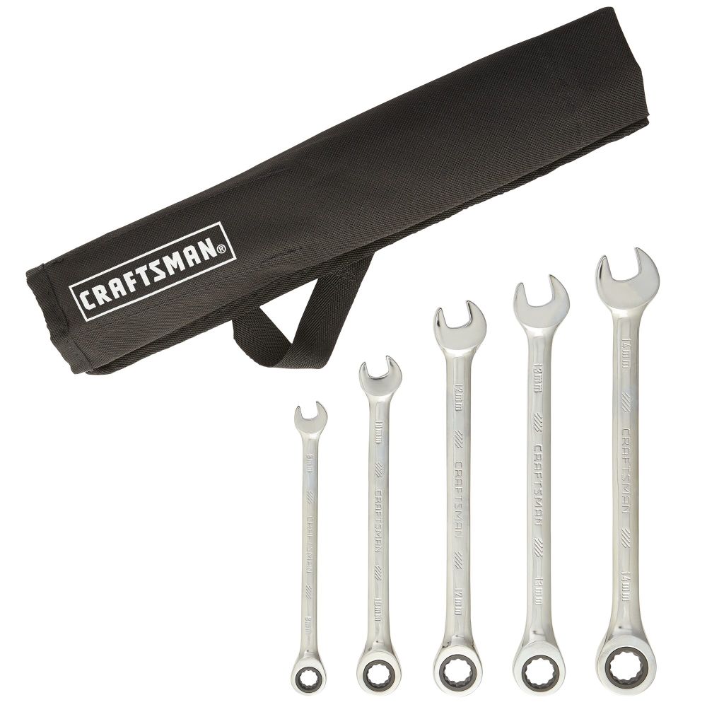 CRAFTSMAN Metric Ratcheting Wrench Set, 5 Piece CMMT99756 - Acme Tools