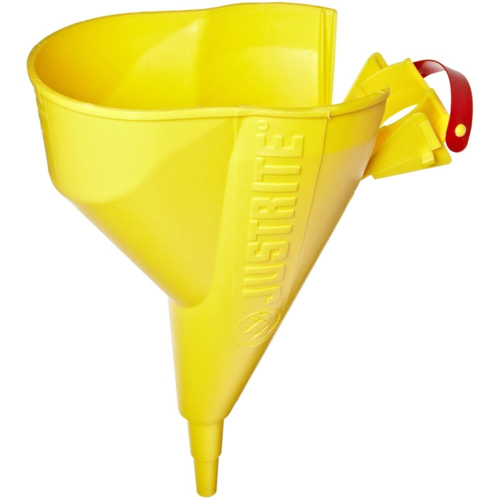 Justrite Yellow Polyethylene Stay-On Funnel 11202Y - Acme Tools