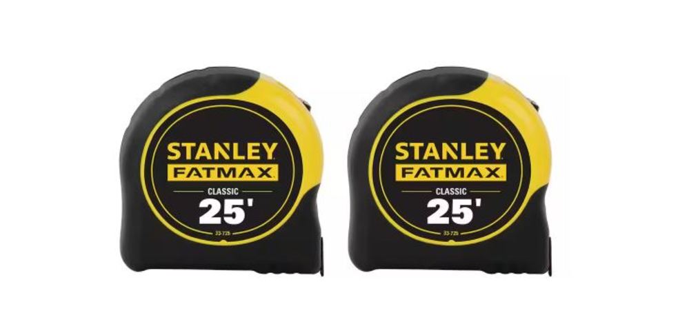 Stanley 25 Ft. Fat Max Tape Measure, 2 Pack FMHT74038 - Acme Tools