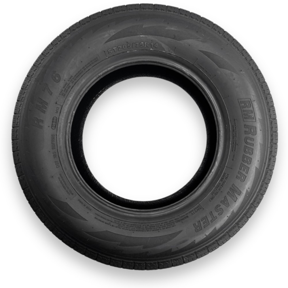 Rubbermaster RM76 ST205/75R14 6P ST Radial Trailer Tire - Tire Only ...