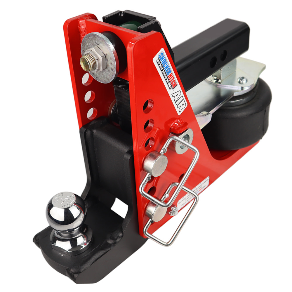 Shocker Hitch 12K 2 Inch Air Receiver Hitch & Drop Ball Mount 2 Inch ...