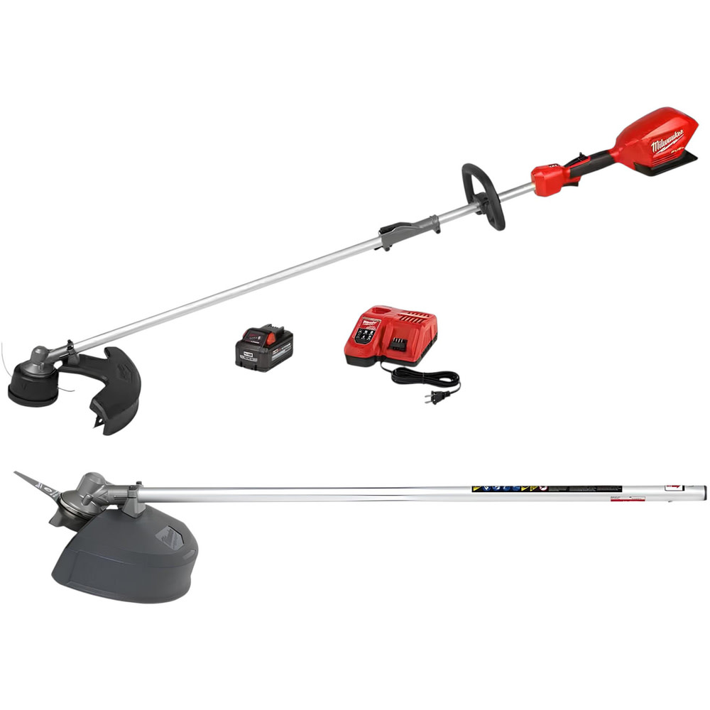 Milwaukee M18 String Trimmer Kit with Battery, Brush Cutter Attachment ...