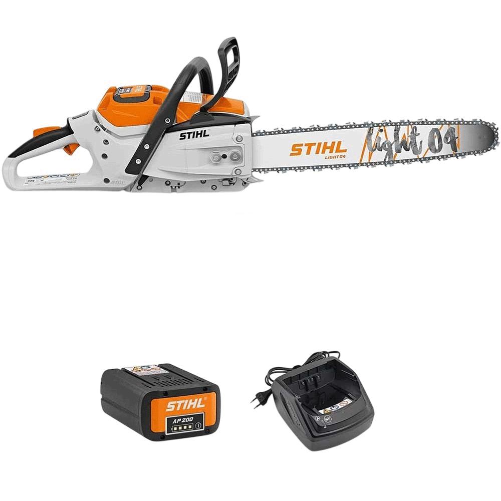 Stihl MSA 220 C-B Chainsaw (BareTool), AP 200 Battery & Charger Bundle ...