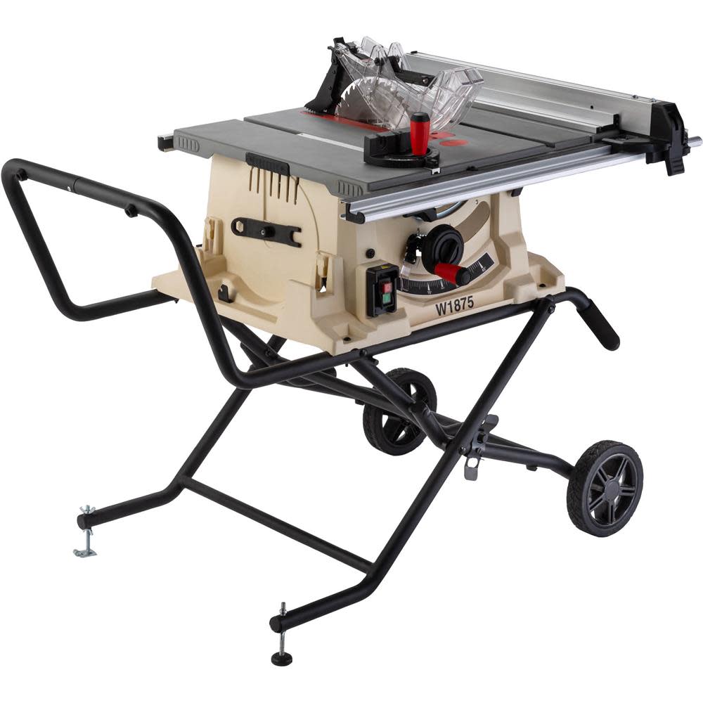 Shop Fox 10 Inch 2 HP Benchtop Table Saw with Stand 120V 1 Phase W1875 ...