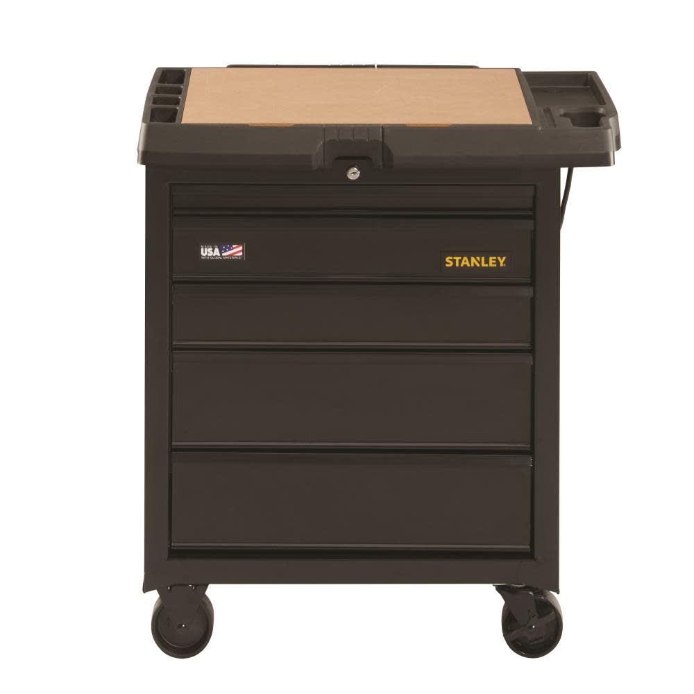 Stanley 31 in. W 100 Series 5-Drawer Mobile Workbench STST23151BK ...