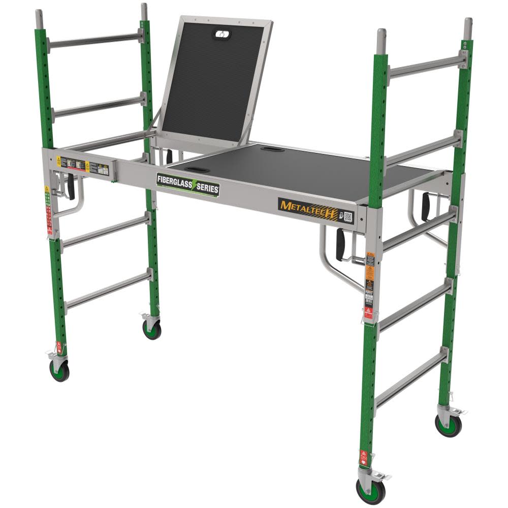 Metaltech 6 Ft. Fiberglass Baker Scaffold with Trap Door I-CFISC - Acme ...