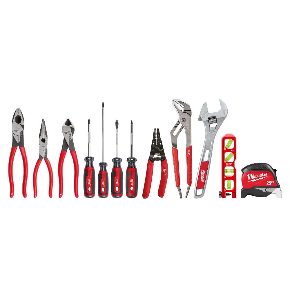 Milwaukee Electrical Hand Tool Set, 12 Pieces 48-22-0144 - Acme Tools