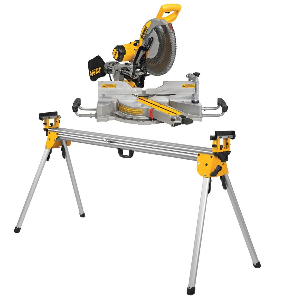 DEWALT 12 Inch Double Bevel Sliding Compound Miter Saw & Saw Stand ...