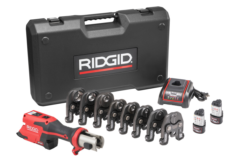 Ridgid RP 251 Press Tool Battery Kit with RLS Jaws (1/4 Inch - 1-3/8 ...