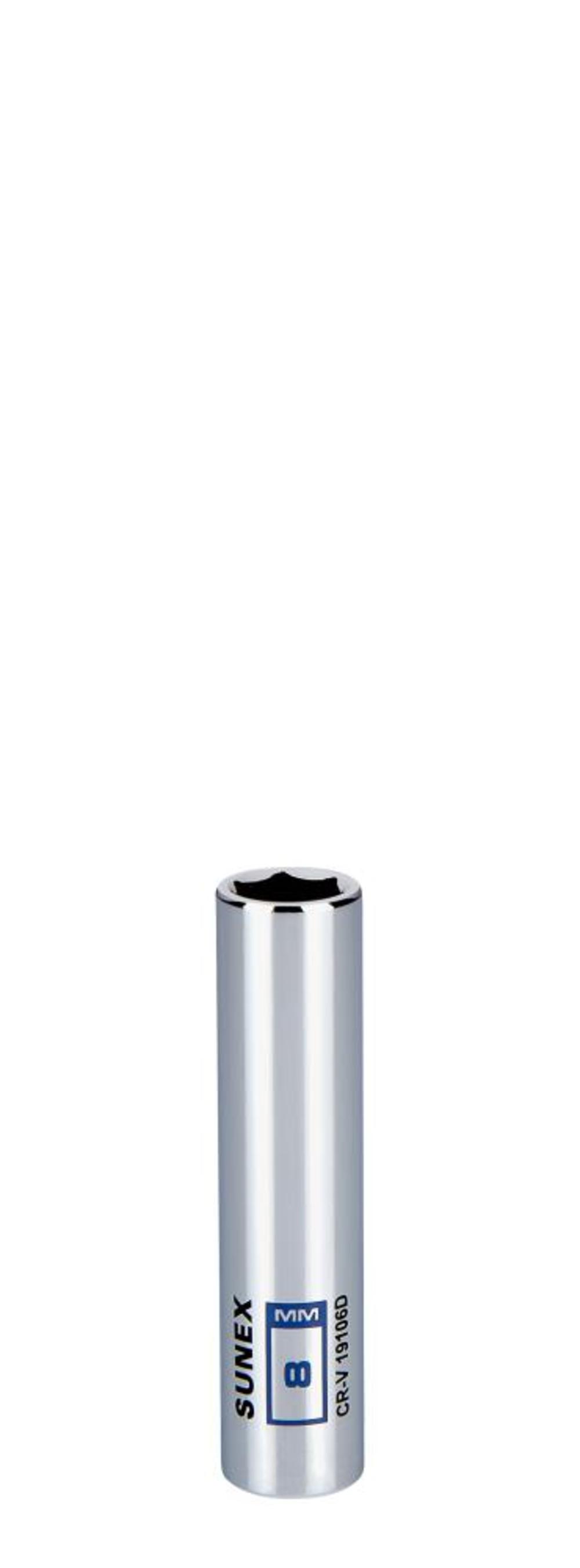 Sunex 8 mm 1/4 In. Drive Deep Chrome Socket 19106D - Acme Tools