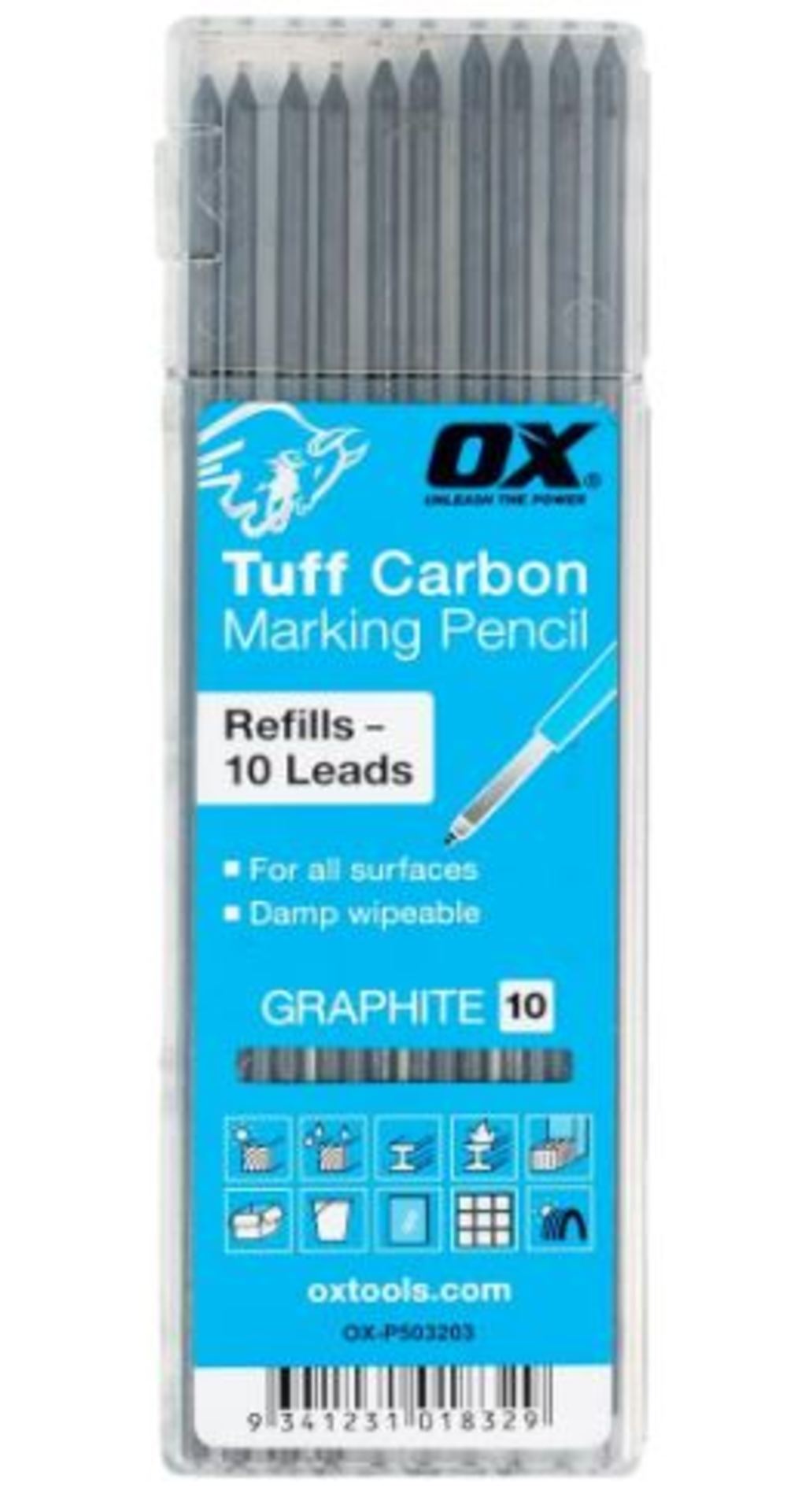 Ox Tools Tuff Carbon Marking Pencil Replacement Lead 10pk OX-P503203 ...